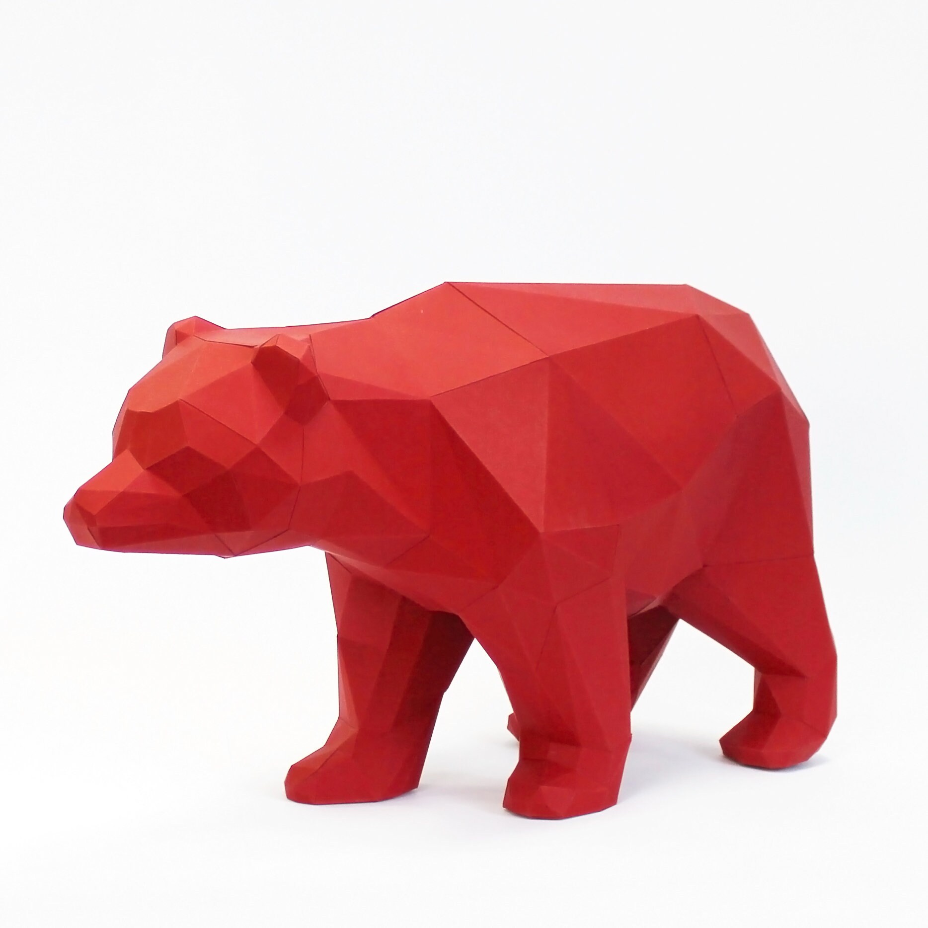 Papercraft Bear PDF Template DIY paper Low Poly Bear 3D | Etsy