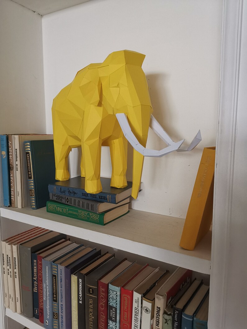 Papercraft Mammoth PDF Template DIY paper Low Poly Mammoth | Etsy