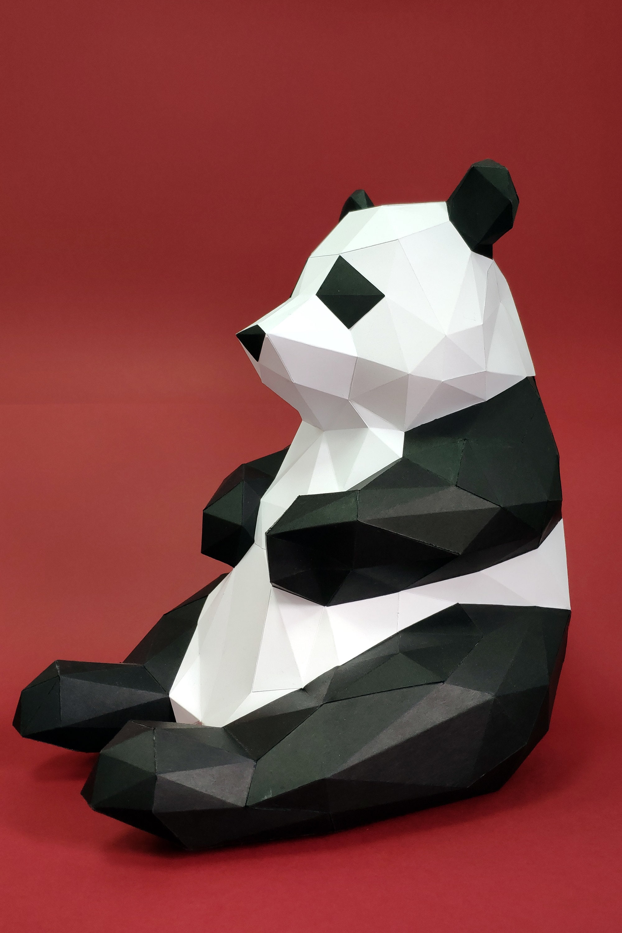 Papercraft Panda PDF Template DIY Paper Low Poly Panda Bear | Etsy ...