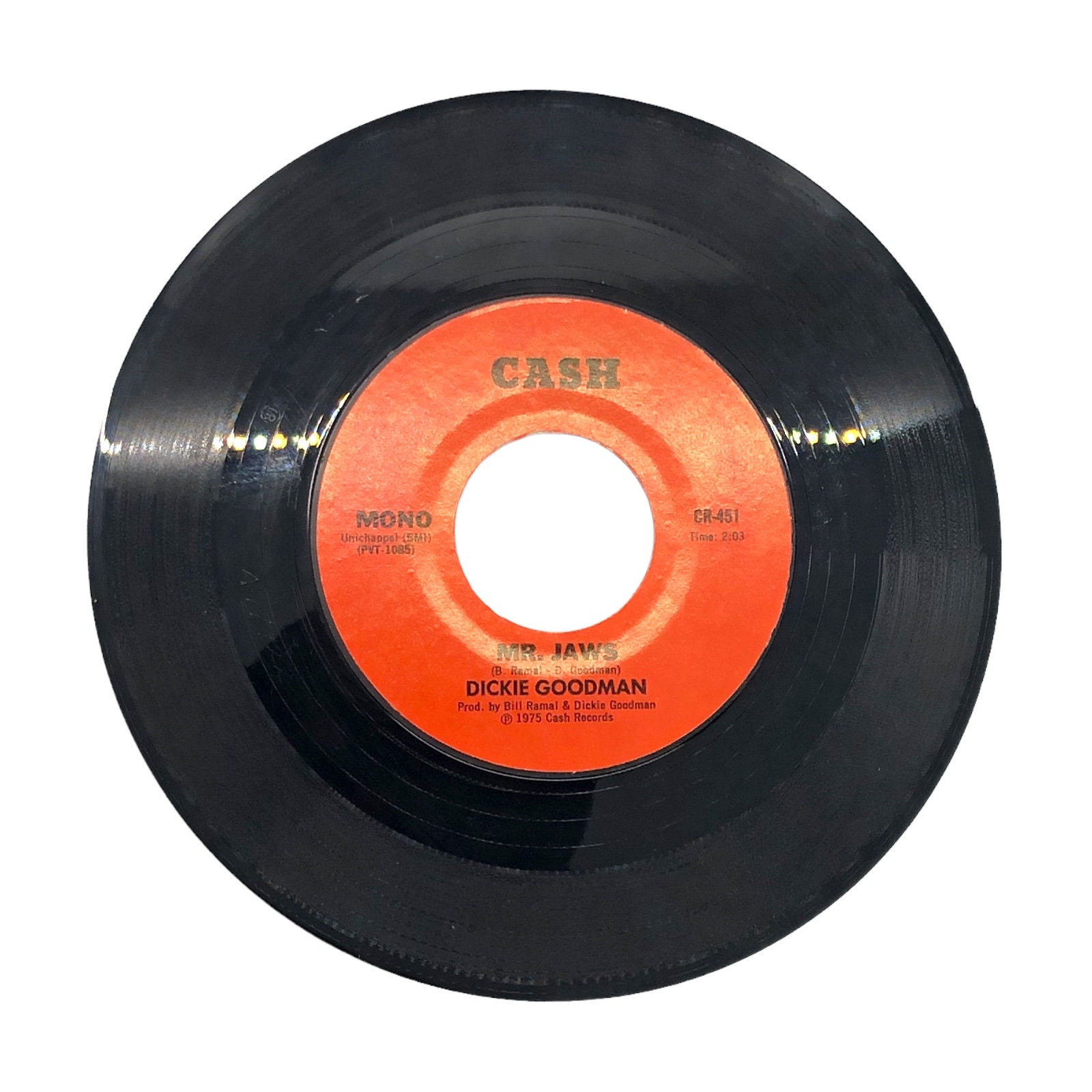 Vintage Mr. Jaws-irvs Theme by Dickie Goodman (1975, 45 RPM Vinyl, Cash ...