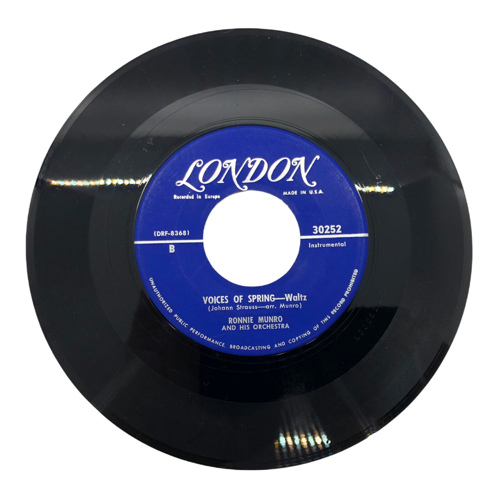 Vintage Blue Danube, Johann Strauss by Ronnie Munro and His Orchestra ...