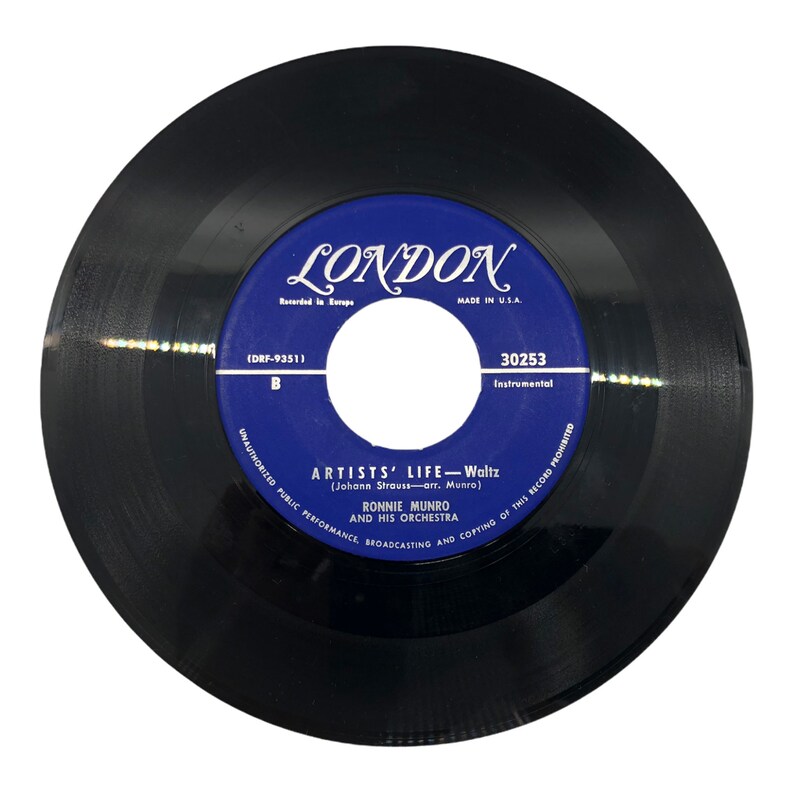 Vintage Blue Danube, Johann Strauss by Ronnie Munro and His Orchestra ...