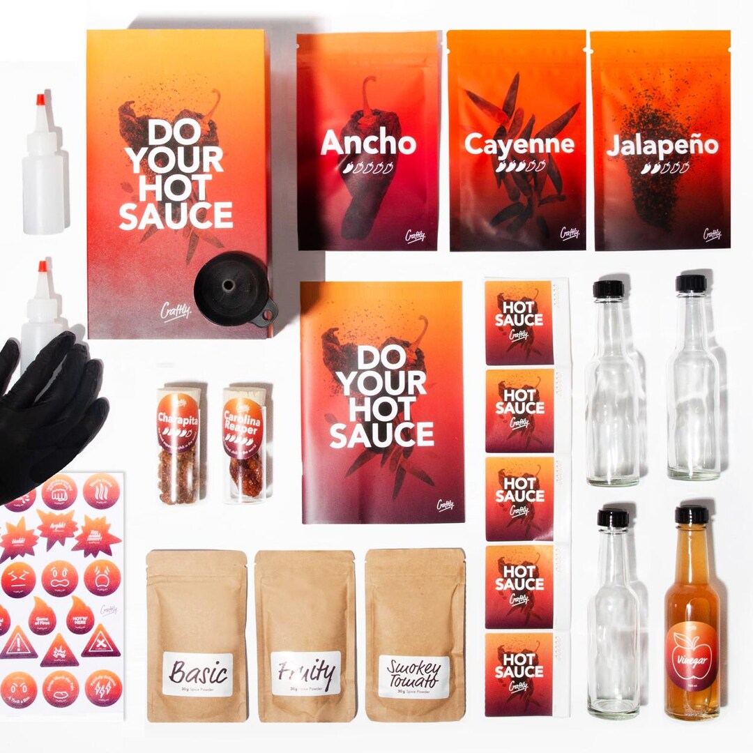 DIY Hot Sauce Making Kit: Rare Peppers, Spice Blends, Craft Your Own ...