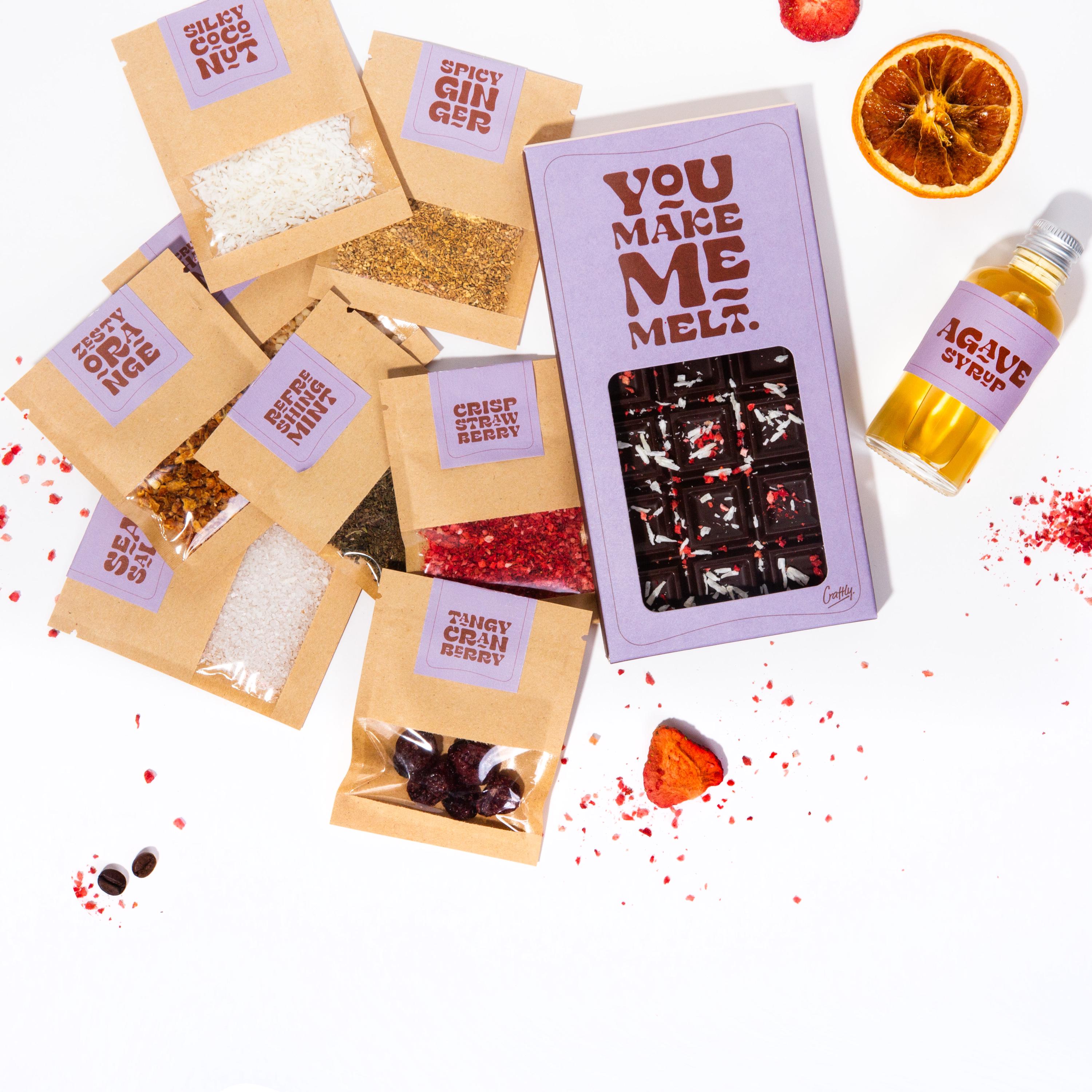 Chocolate Making Kit — DIY Gourmet Gift Set, All-natural Vegan Gluten ...