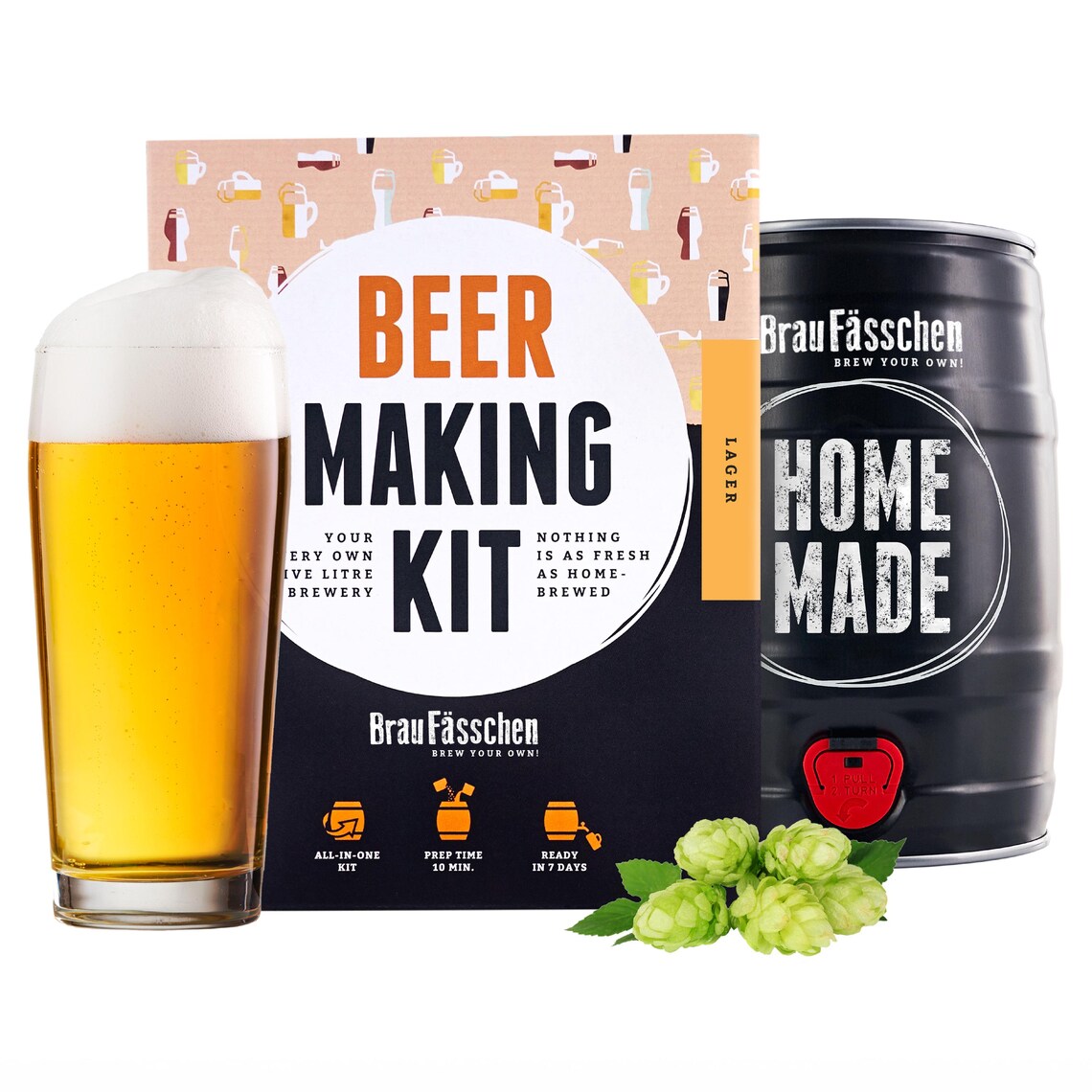 German Lager Brewing Kit: DIY Bavarian Beer, 1.3 Gallon Keg - Etsy