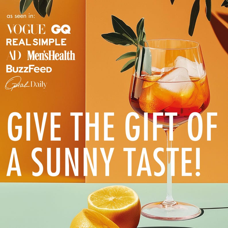 Italian Spritz Kit: DIY Aperitif Cocktail Gift Set, Prosecco Bartender ...