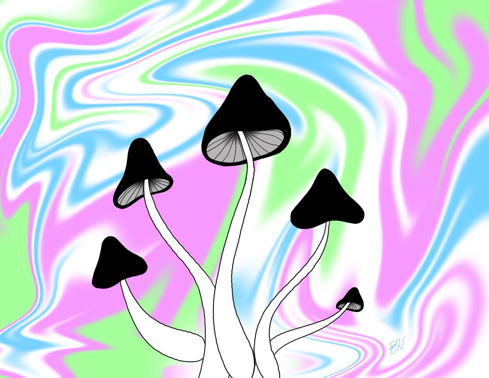 Trippy Mushroom Poster Trippy Poster Trippy Art Mushroom | Etsy