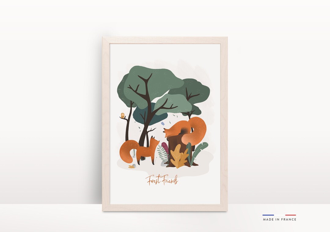 Poster Child Fox A3 A4 A5 / Poster Child Room Decoration Fox - Etsy