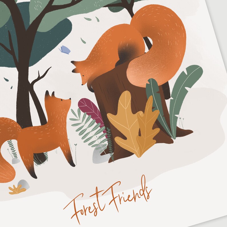 Affiche enfant renard A3 A4 A5 / Poster enfant chambre - Etsy France