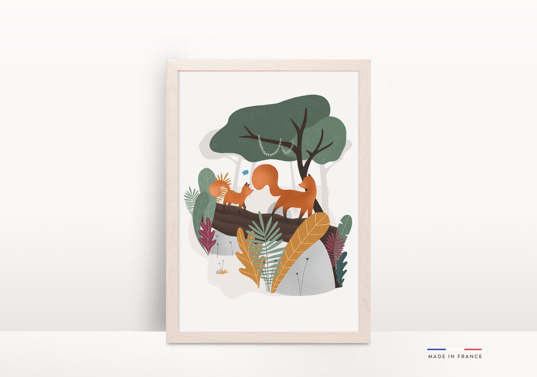 Affiche enfant renard A3 A4 A5 / Poster enfant chambre - Etsy.de