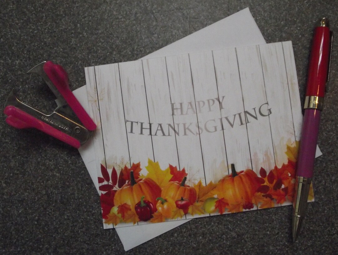 Happy Thanksgiving Note Cards / Notecards / Blank Inside / Blank ...