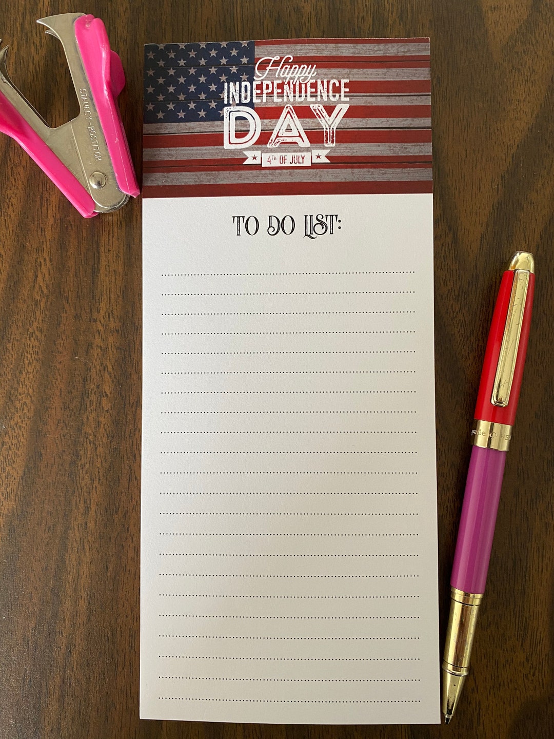 Happy Independence Day Note Pad / Lined Notepad / to Do List / 4th of ...