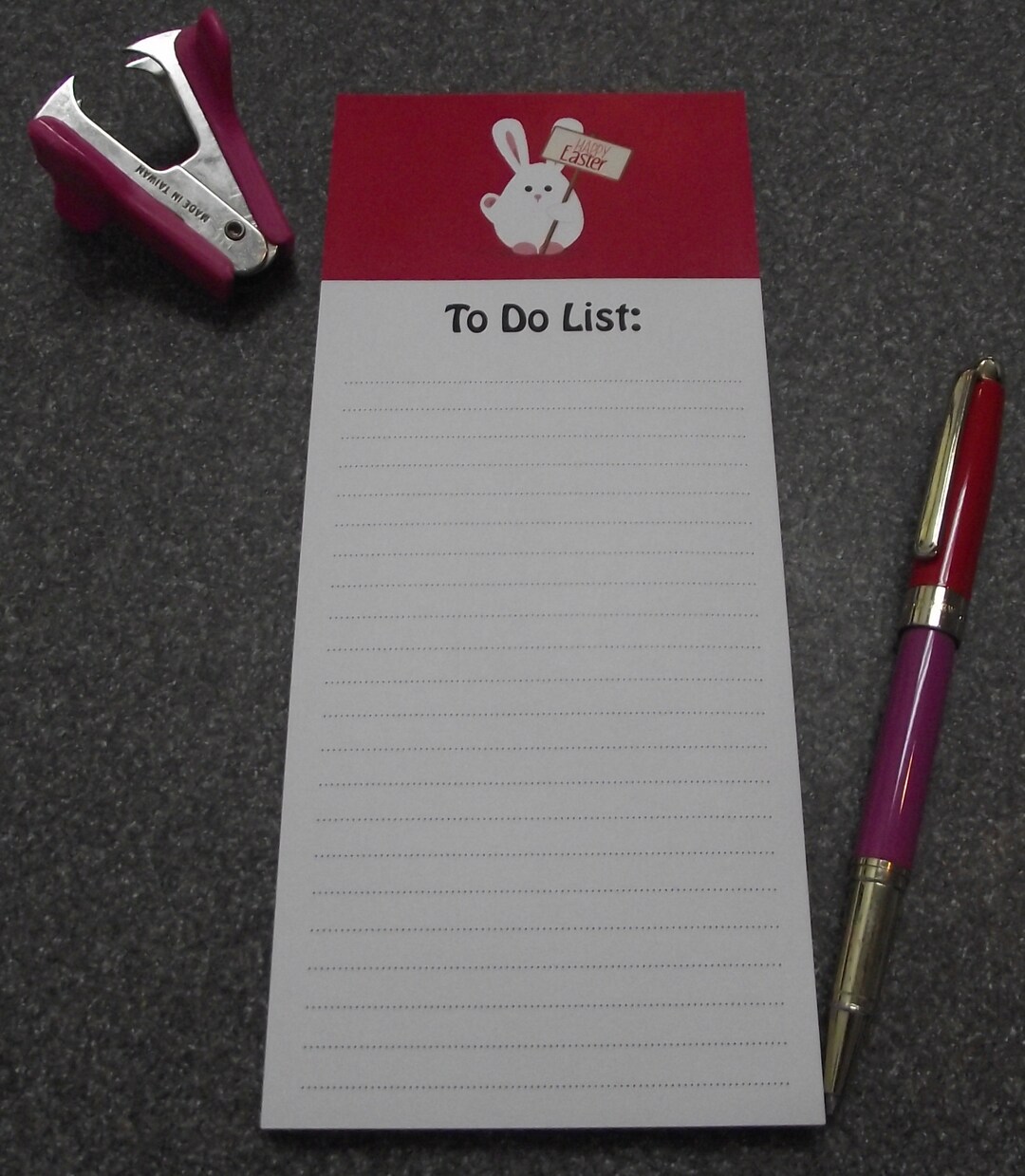 Happy Easter Note Pad / Lined Notepad / to Do List / Holidays / Bunny ...