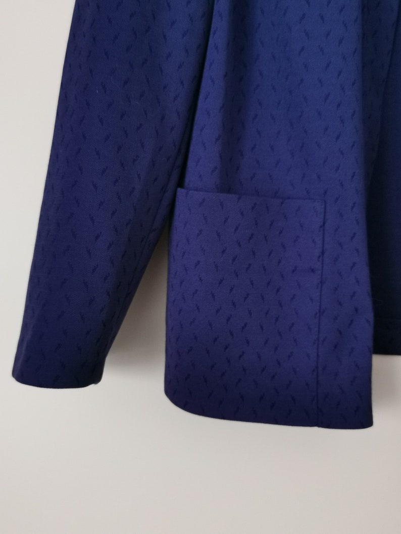 Vintage 90's Royal Blue Open Jacket Spring Blazer Leaf - Etsy