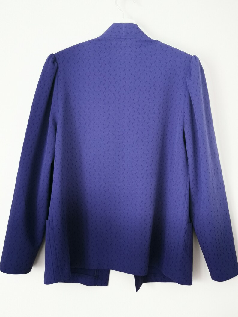 Vintage 90's Royal Blue Open Jacket Spring Blazer Leaf - Etsy