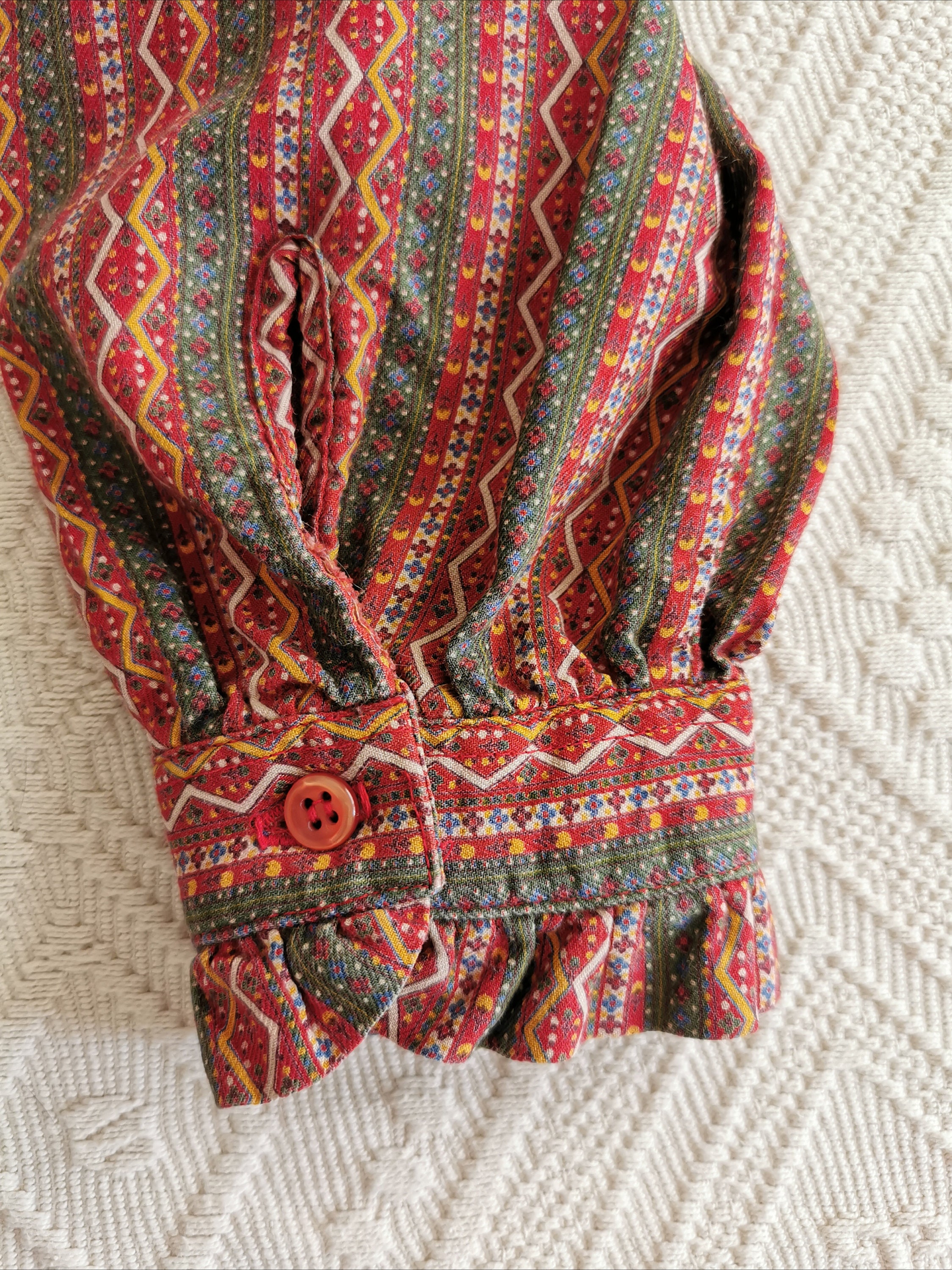 Vintage 80er Jahre Rüschen Kragen Bluse mit Puff Ärmel Hippie - Etsy.de