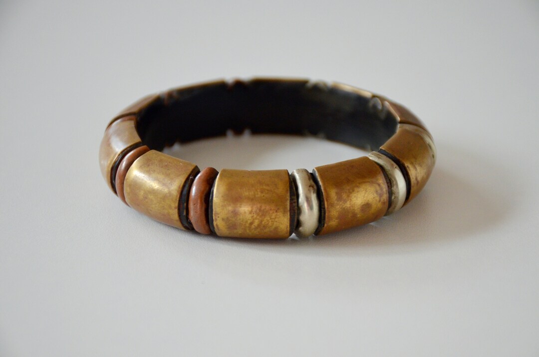 Vintage 90's Brass / Copper Bangle, Boho / Hippie Bangle, 90s Festival ...