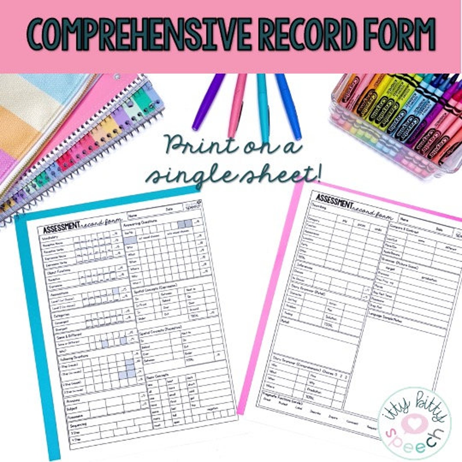 Informal Language Assessment for Speech Therapy DIGITAL DOWNLOAD - Etsy
