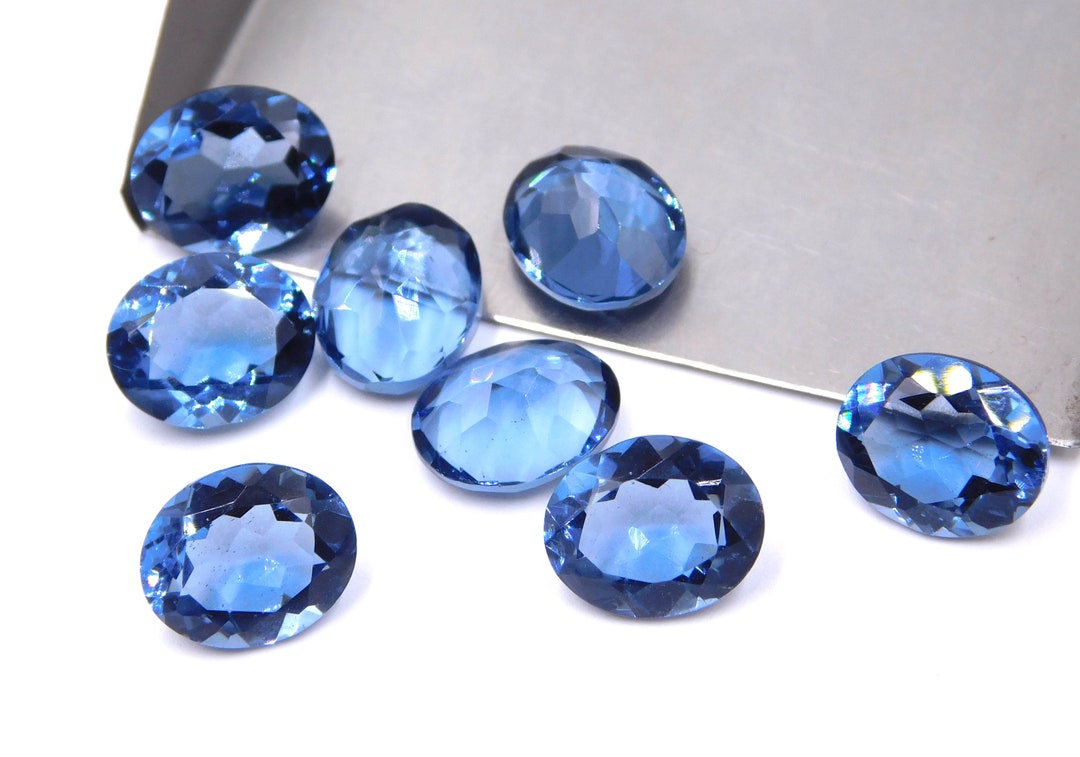 9x11 MM Lab Created Iolite Oval Cut Lot Loose Gemstone, Faceted Oval ...