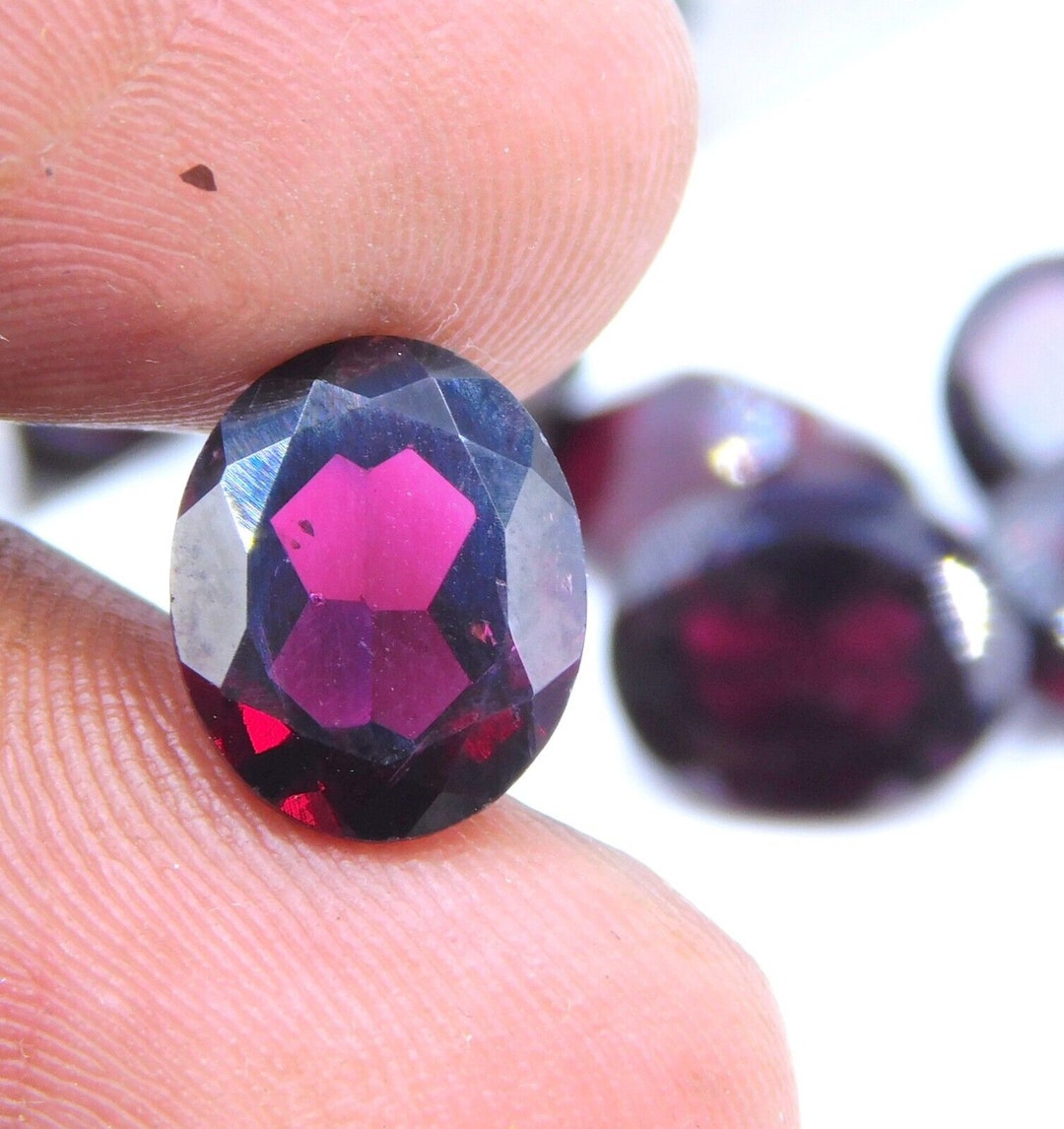 9X11 MM Natural Garnet Oval Cut Lot Loose Gemstone, Handmade Oval ...
