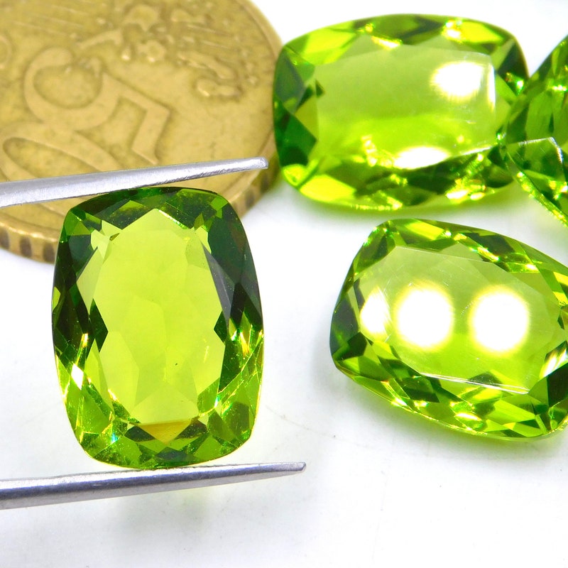 Loose Peridot Cushion Cut - Etsy
