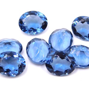 9x11 MM Lab Created Iolite Oval Cut Lot Loose Gemstone, Faceted Oval ...