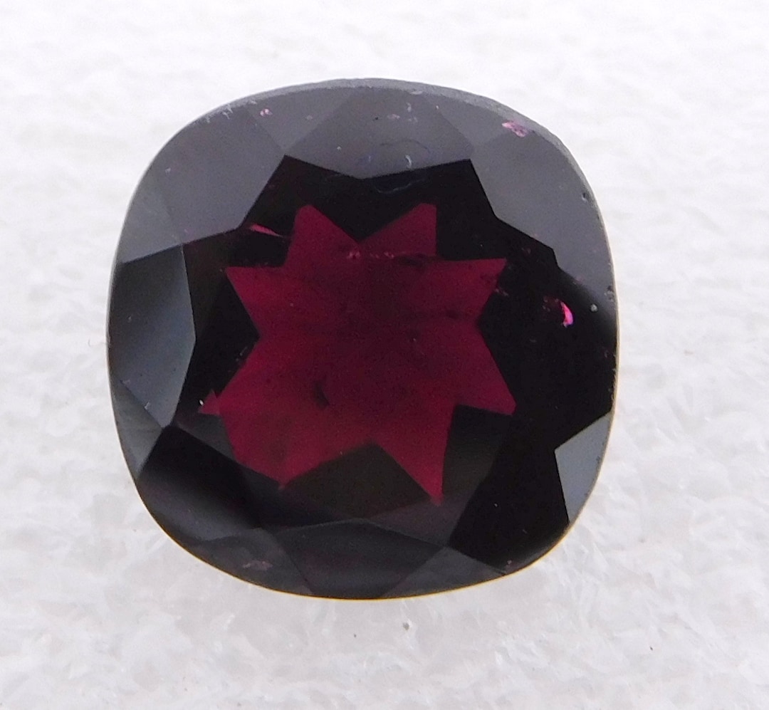 Natural Garnet Cushion Cut Loose Gemstone, 12 MM Cushion Garnet Stone ...