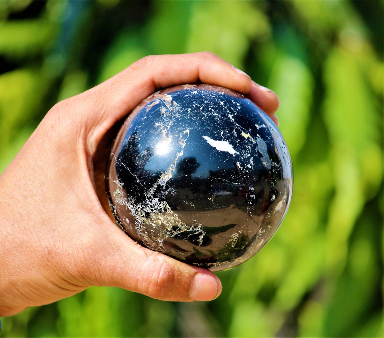Beautiful Large 85MM Black Biotite Stone Healing Charged | Etsy