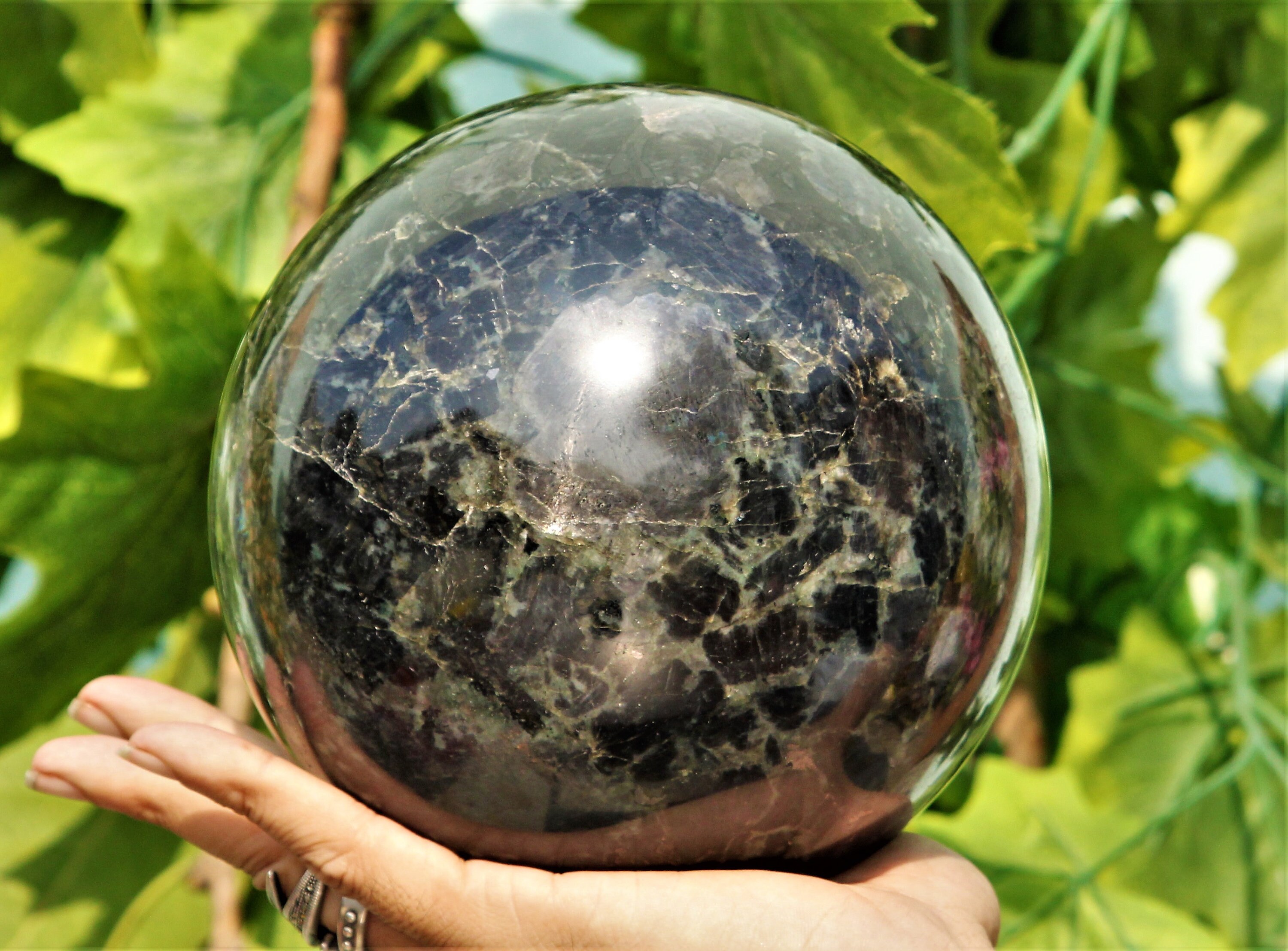 Beautiful 160MM Black Larvikite Stone Healing Charged - Etsy