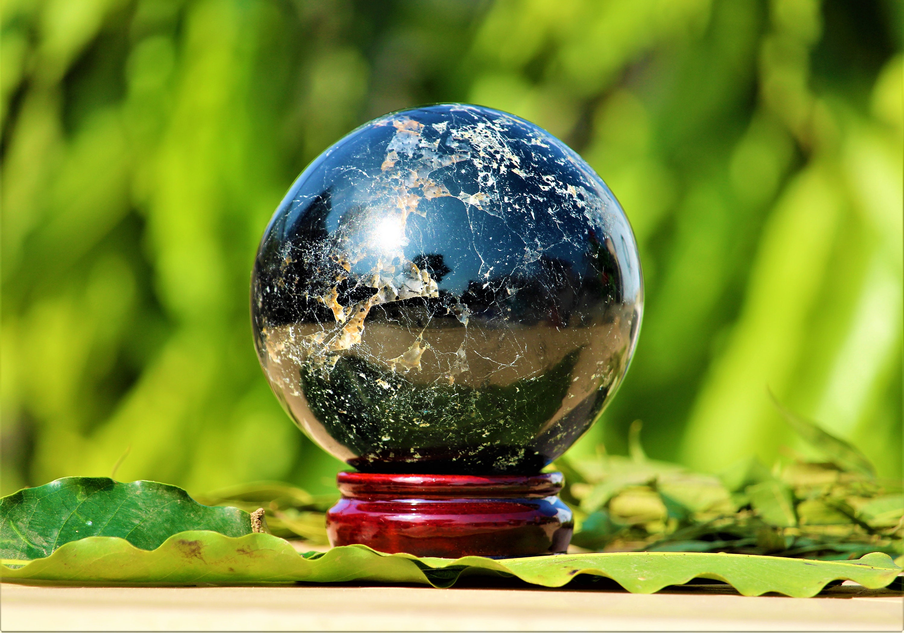 Beautiful Large 85MM Black Biotite Stone Healing Charged | Etsy
