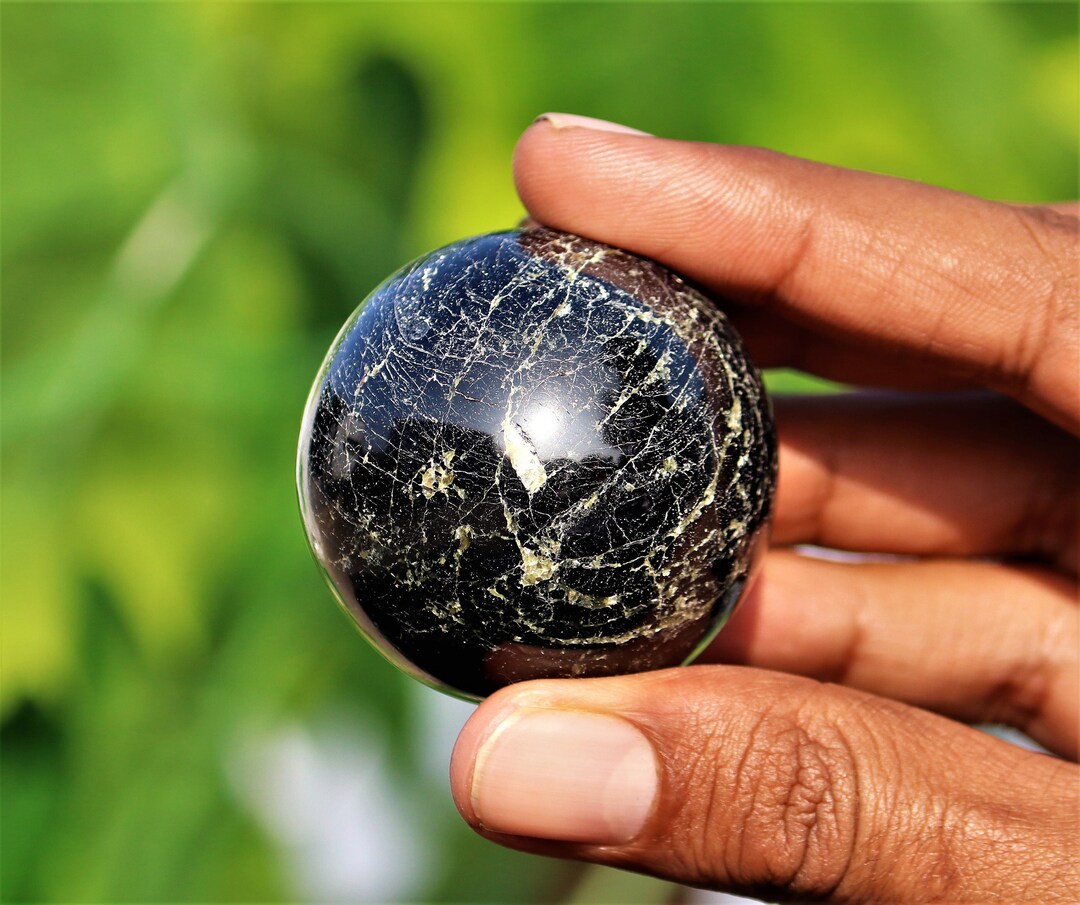 Truly Beautiful Natural Large 45MM Black Biotite Stonea - Etsy