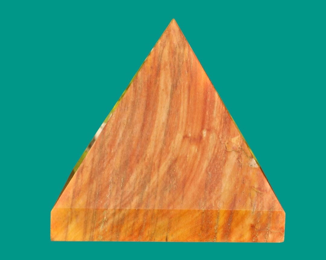 160MM Red Carrot Jasper Stone Pyramid: Metaphysical Energy Healing Tool ...