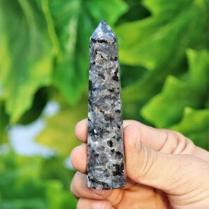Truly Beautiful Large 100MM X 20MM Larvikite Stone From Norway Silver ...
