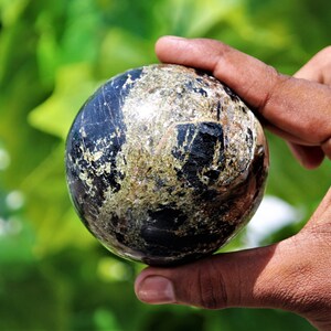 Beautiful Large 85MM Black Biotite Stone Healing Charged Metaphysical ...