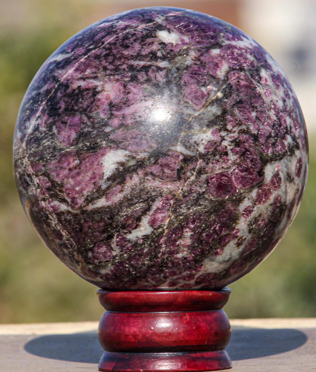 120MM Gneiss Ruby Corundum in Biotite Stone Rock and Minerals Stone ...