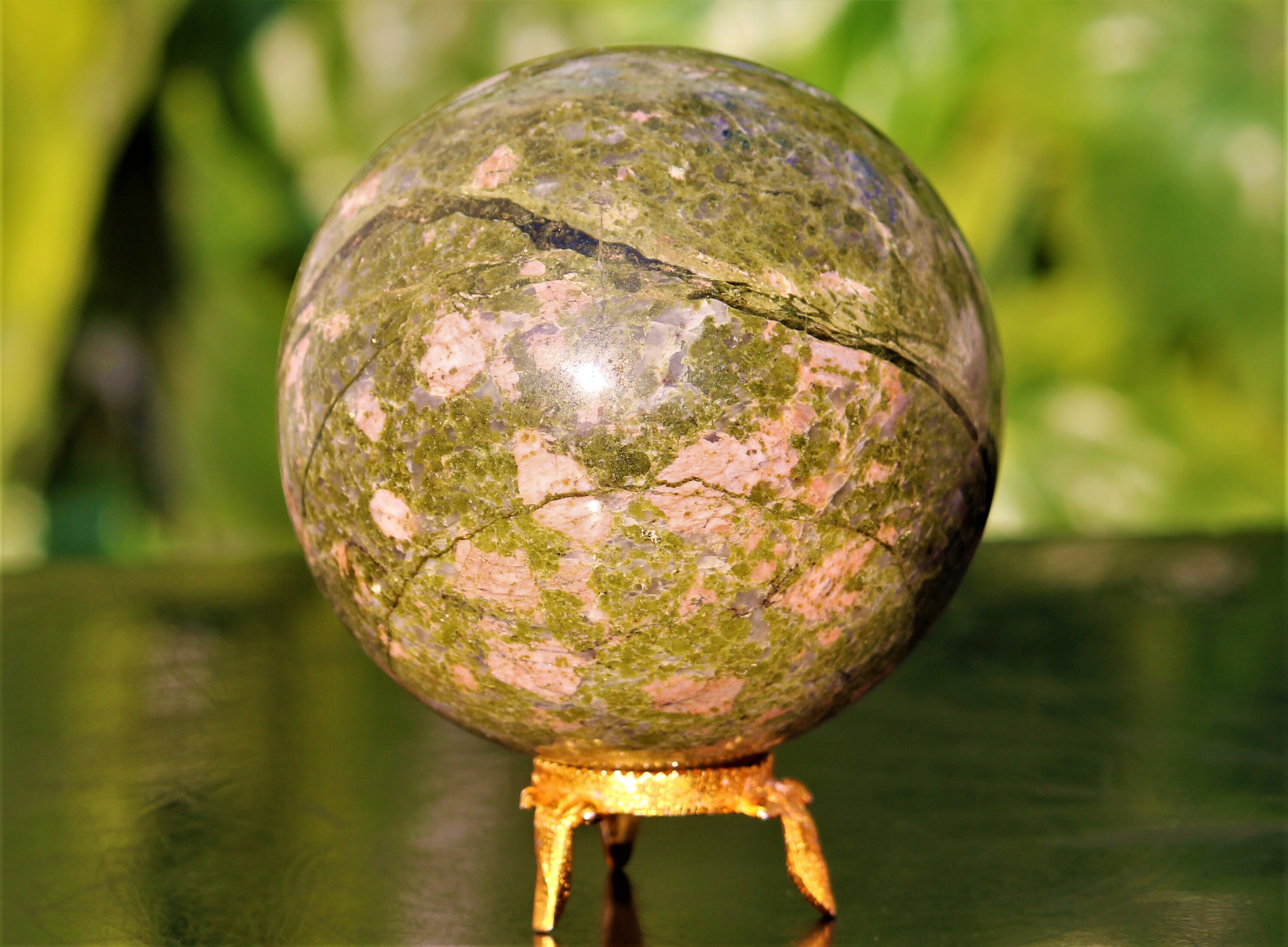 Truly A Beautiful Large 85MM Green Unakite Stone Healing - Etsy