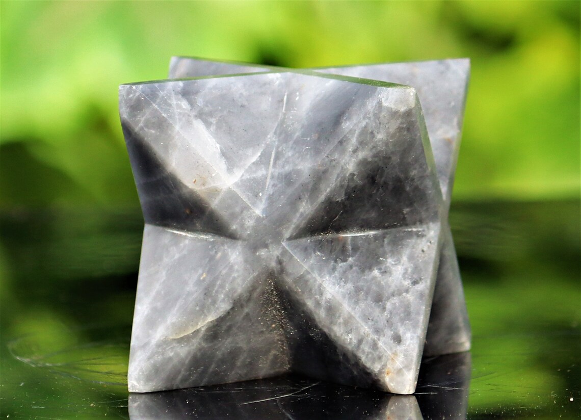 Beautiful Large 75MM Grey Moonstone Healing Charged - Etsy