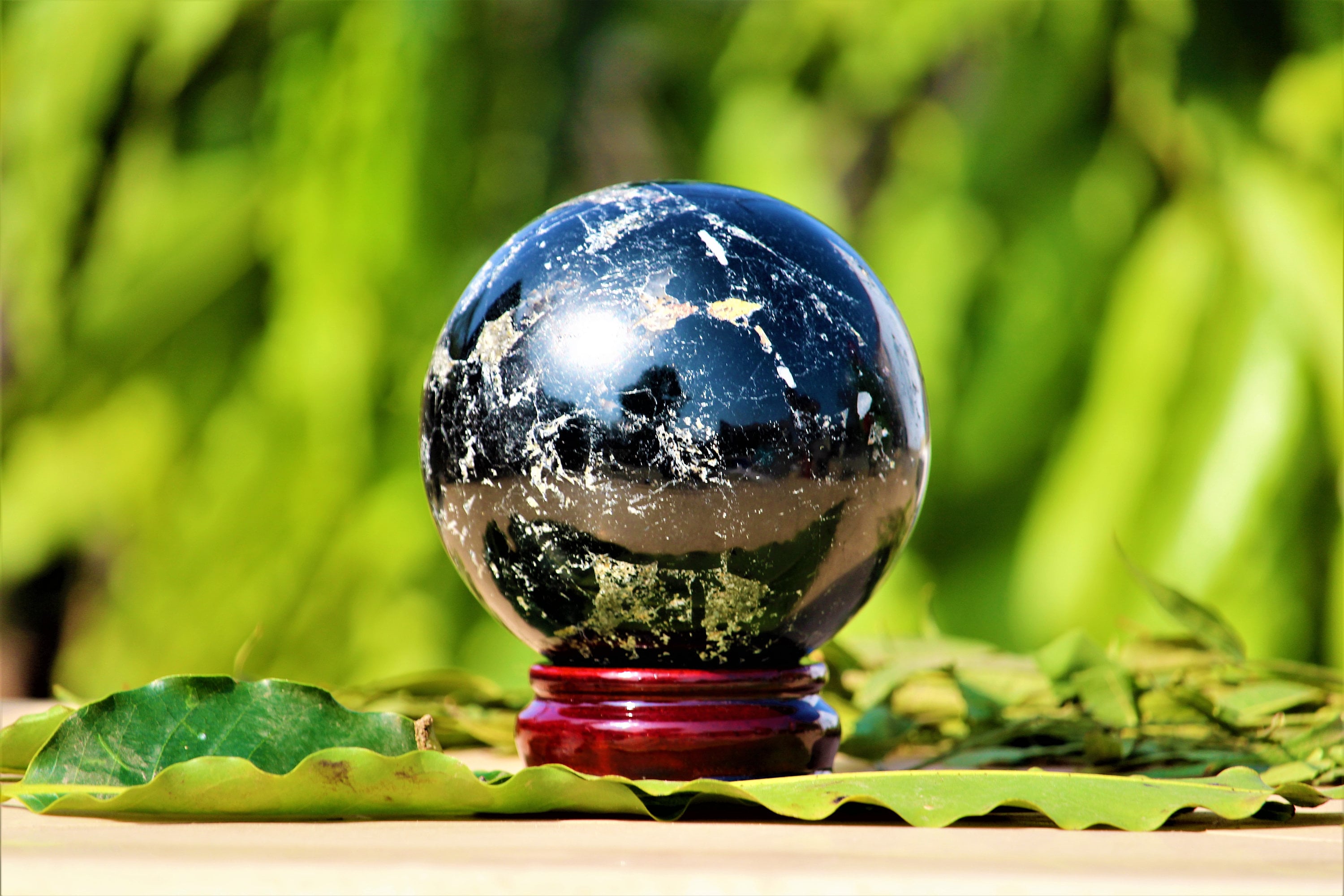 Beautiful Large 85MM Black Biotite Stone Healing Charged | Etsy