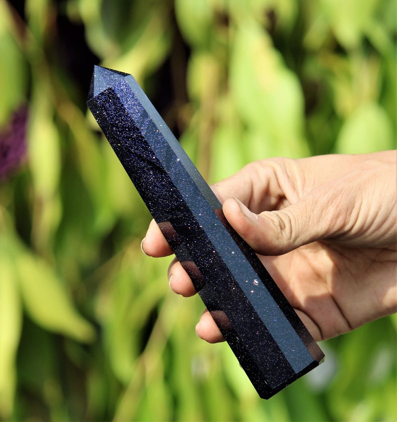 Beautiful 165MM X 30MM Blue Goldstone Blue Sandstone Spirit | Etsy