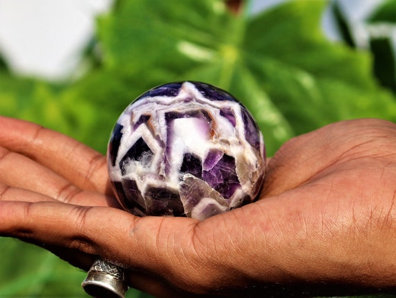 Amazing Polished Large 55MM Natural Banded Blue Amethyst Stone | Etsy