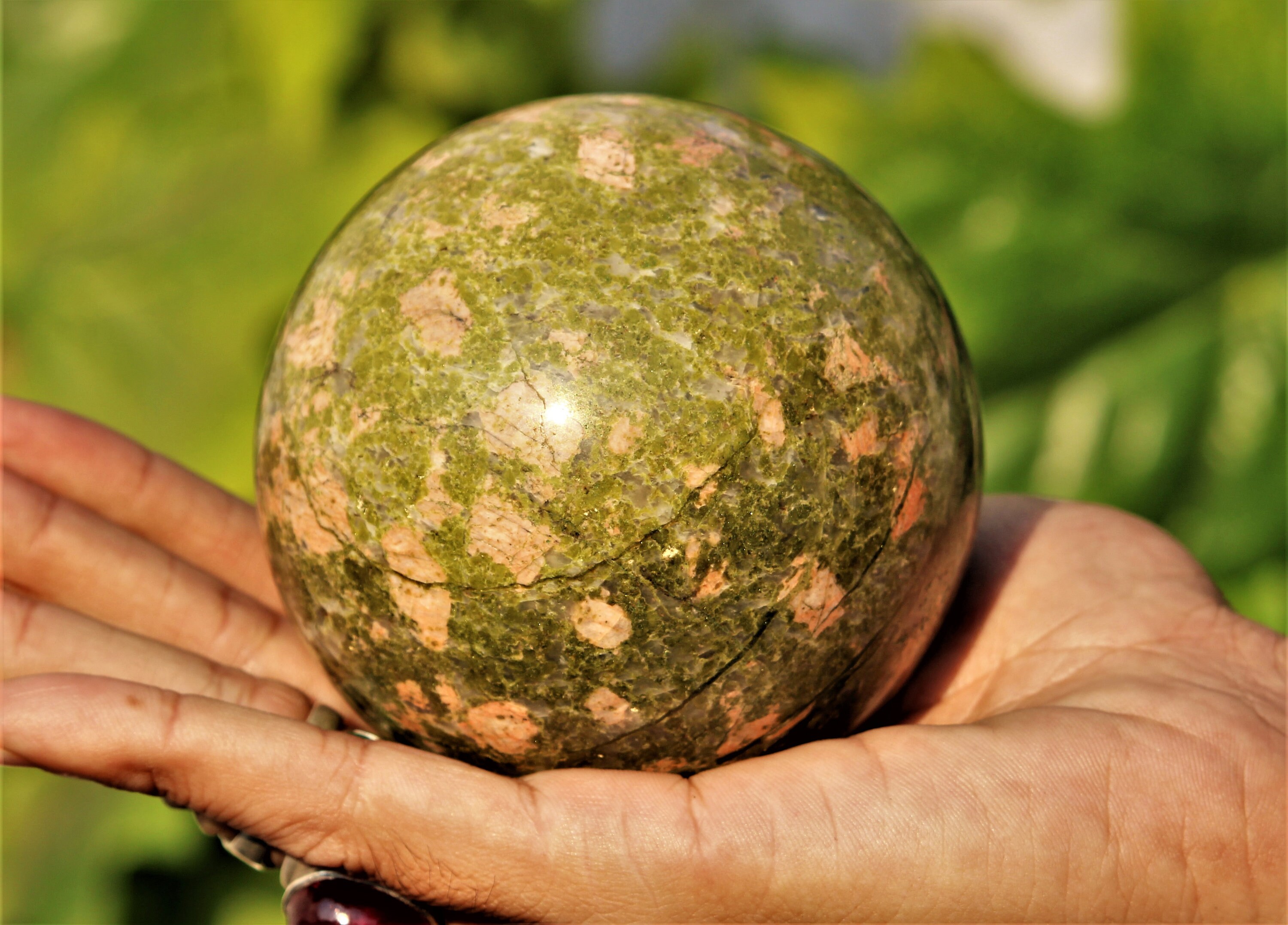 Truly A Beautiful Large 85MM Green Unakite Stone Healing - Etsy
