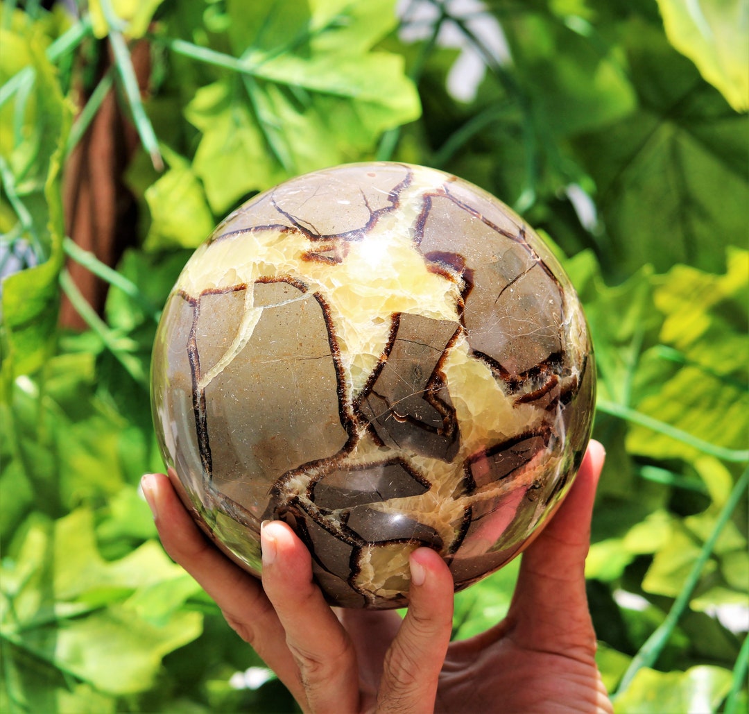 Beautiful Large 140MM Septarian Stone Healing Energy Reiki Stone ...