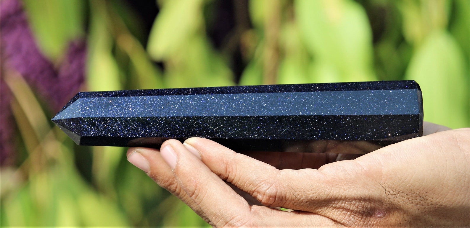 Beautiful 165MM X 30MM Blue Goldstone Blue Sandstone Spirit | Etsy