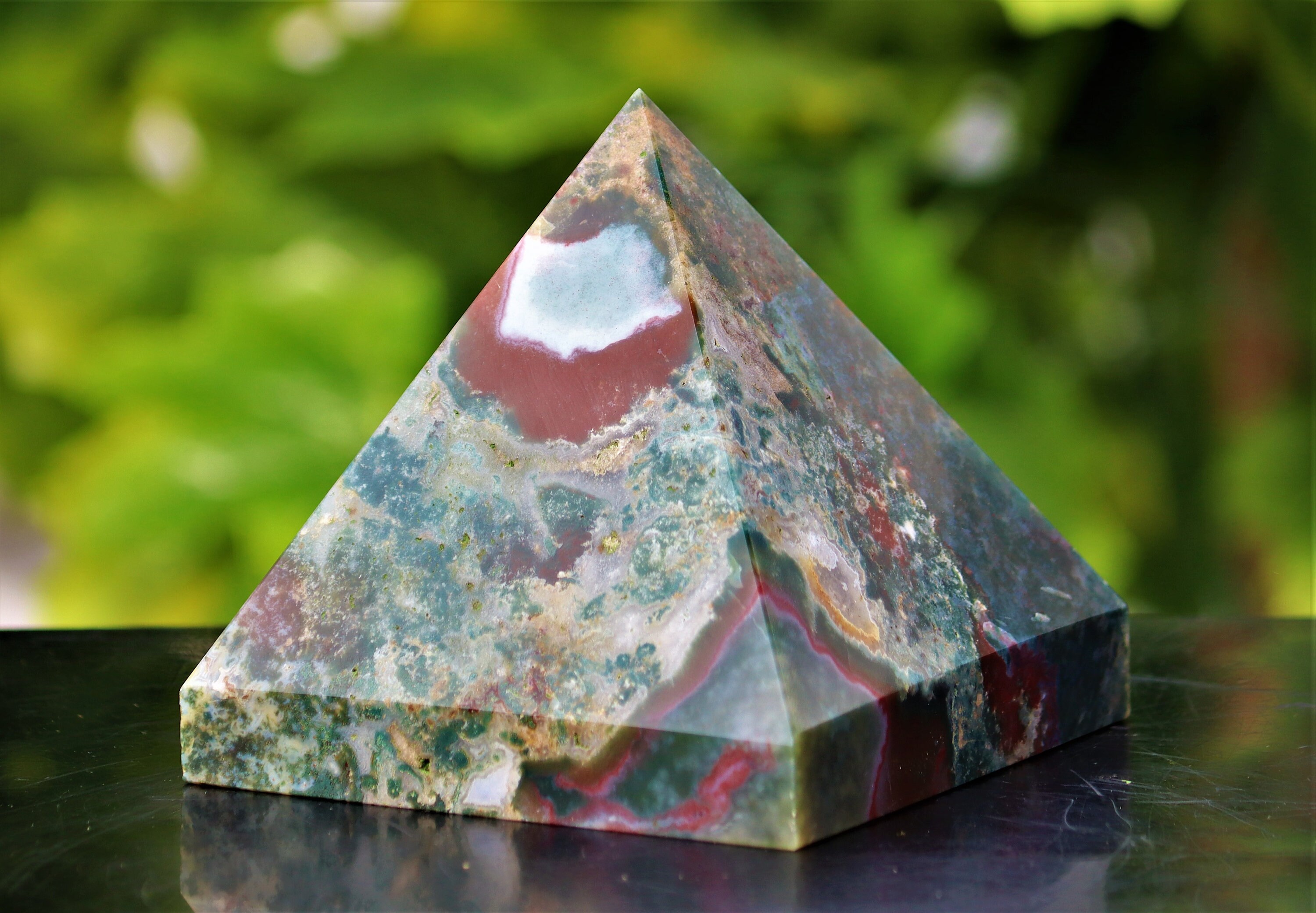 Beautiful Large 100MM Green Ocean Jasper Stone Healing Charged | Etsy