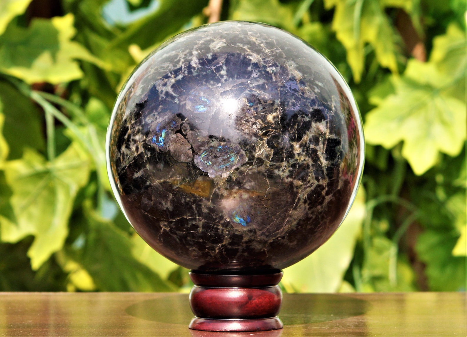 Beautiful 160MM Black Larvikite Stone Healing Charged - Etsy