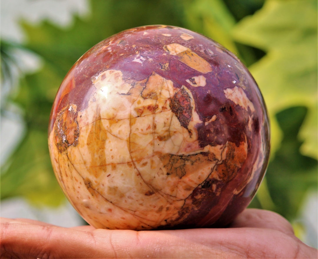 Gorgeous A Large 100MM Red Brecciated Jasper Stone Healing Charged Metaphysical Power Stone ...