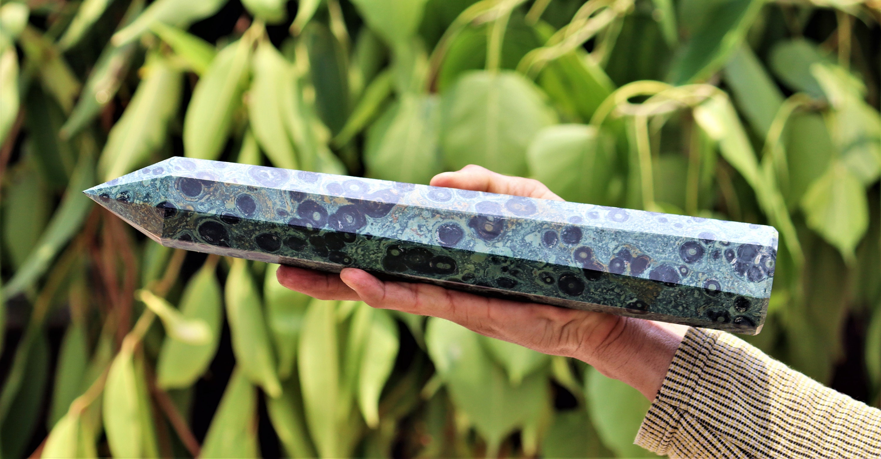 Beautiful Large 350MM X 45MM Green Kambaba Stone Healing - Etsy