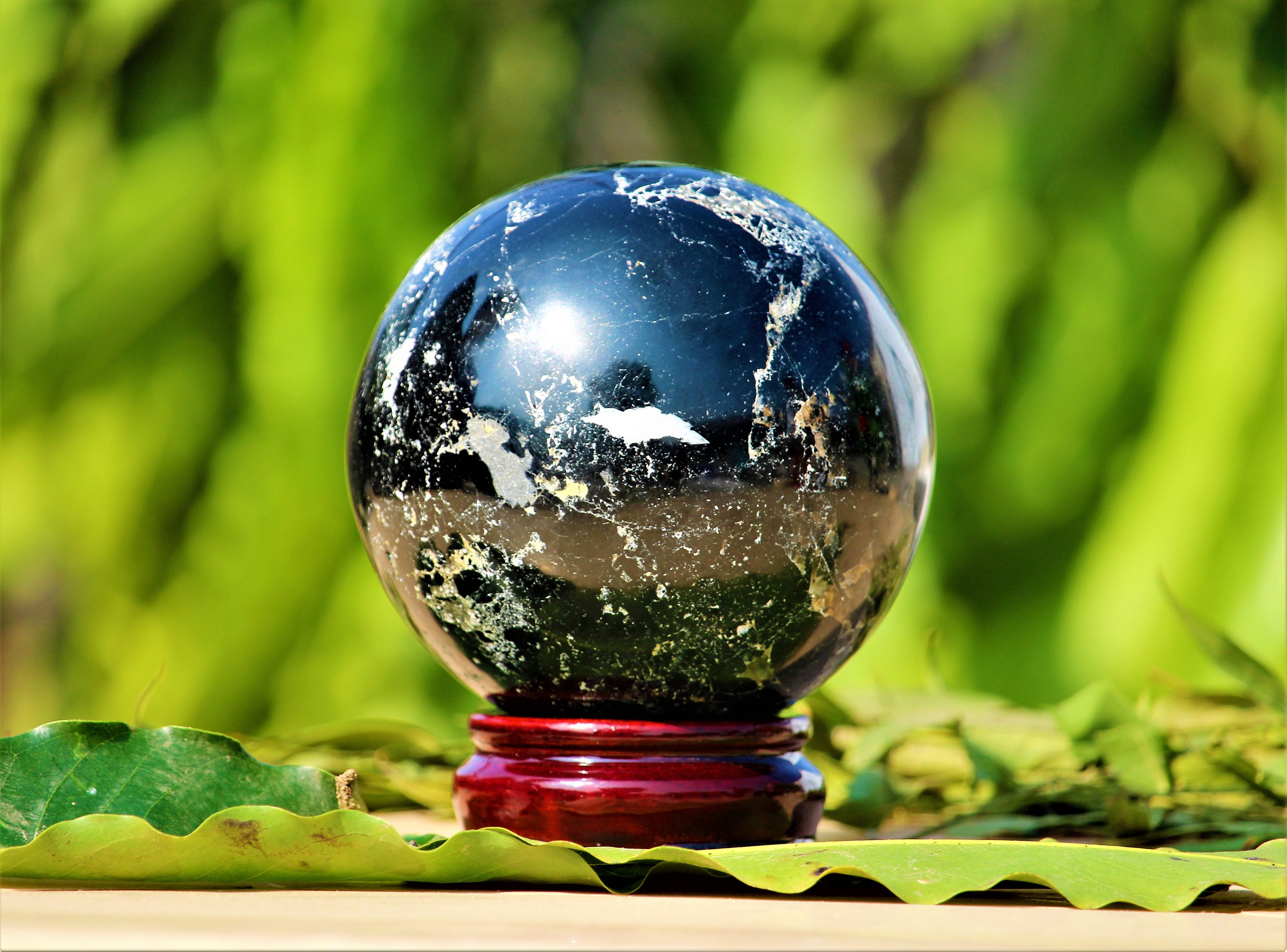 Beautiful Large 85MM Black Biotite Stone Healing Charged | Etsy