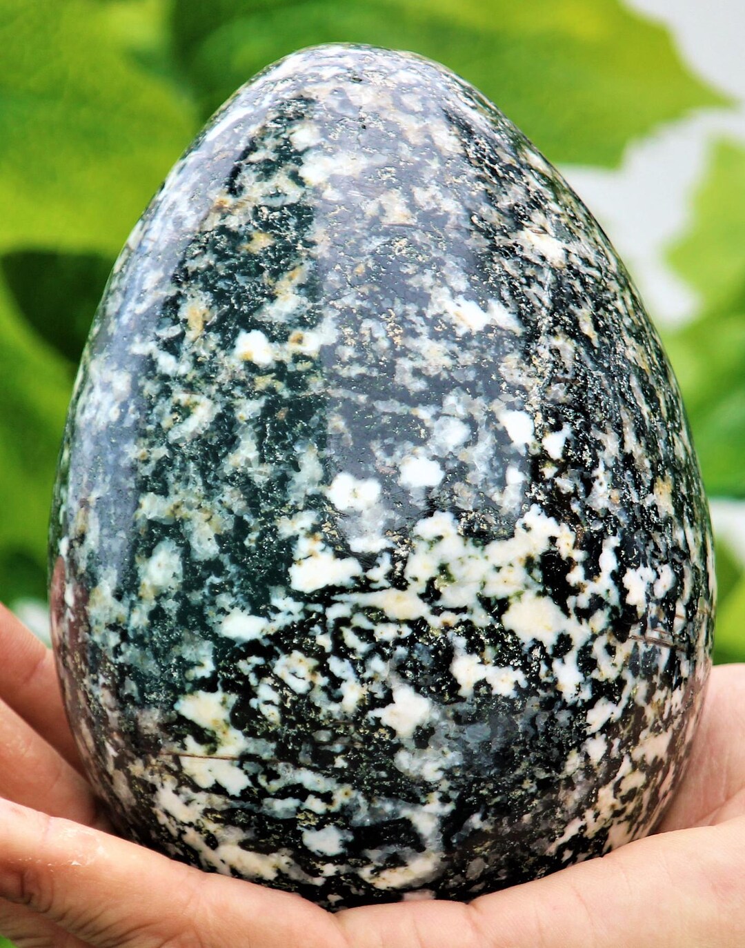Large 125MM Natural Black Zebra Jasper Crystal Stone Spiritual Chakra ...