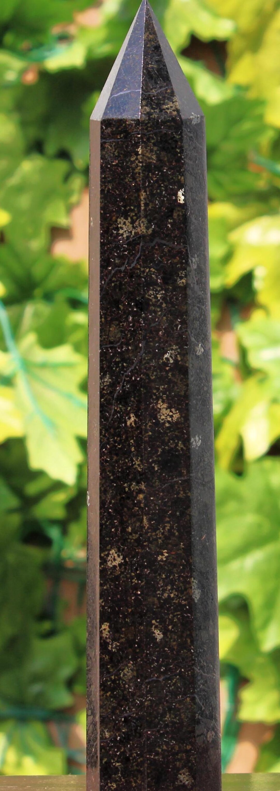 Black Coppernite Stone Obelisk Tower: Chakra Healing Crystal, 370MM - Etsy